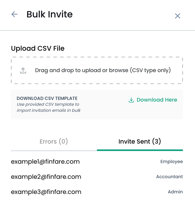 Employee Invitations – Finfare